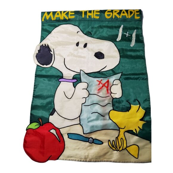 Vintage | Wall Decor | Vintage Snoopy Make The Grade Yardgarden Flag ...